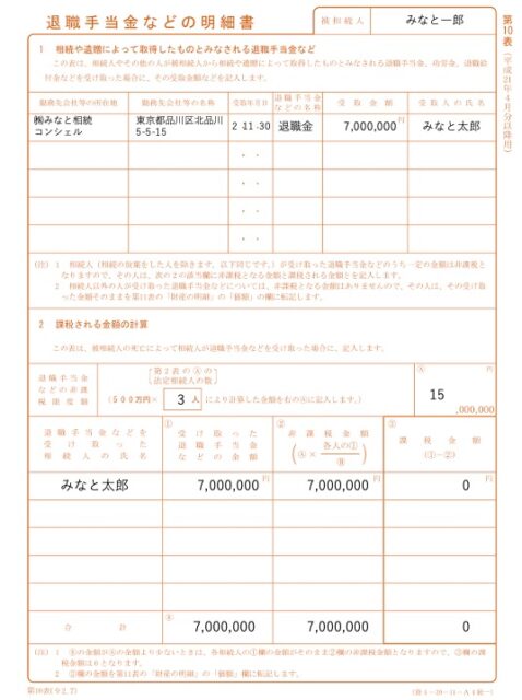【自分でできる相続税申告】弔慰金の非課税枠と申告書記載方法 みなと相続コンシェル
